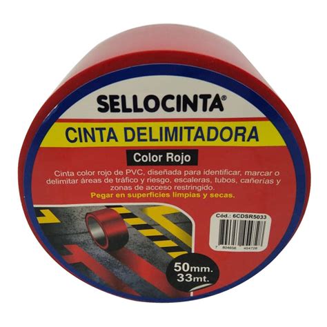 Cinta Delimitadora Rojo 50mmx33mt Sellocinta