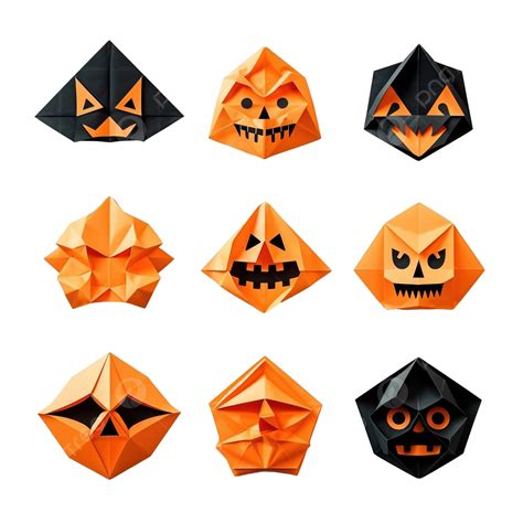 할로윈 종이 접기 종이 주조에 대한 단계별 지침 Diy 수공 수공예품 Png 일러스트 및 이미지 에 대한 무료 다운로드 Pngtree