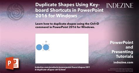 Duplicate Shapes Using Keyboard Shortcuts In Powerpoint 2016 For Windows