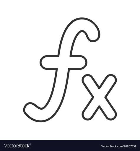 Math Function Linear Icon Royalty Free Vector Image