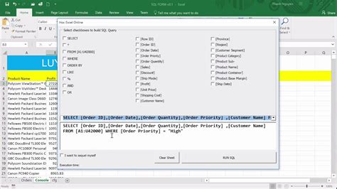 Học và thực hành ngôn ngữ truy vấn dữ liệu SQL ngay trong Excel không cần cài đặt