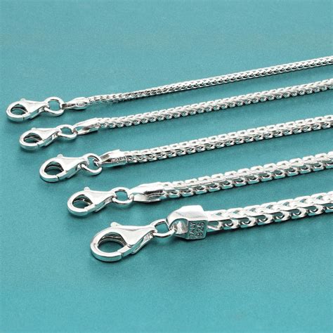 Franco Mens Silver Necklace Etsy