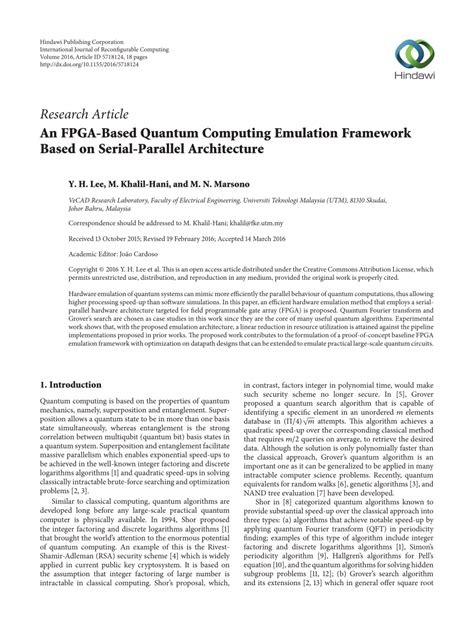 pdf an fpga based quantum computing emulation framework based on
