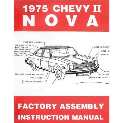 1975 All Makes All Models Parts Ln1075 1975 Nova Assembly Manual