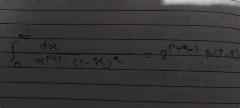 Its Beta Function Exampleintegral 0 To Infinity Dxxp1 1 X Q