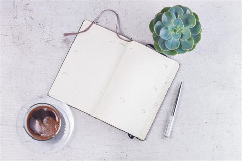 Premium Photo Open Empty Notebook