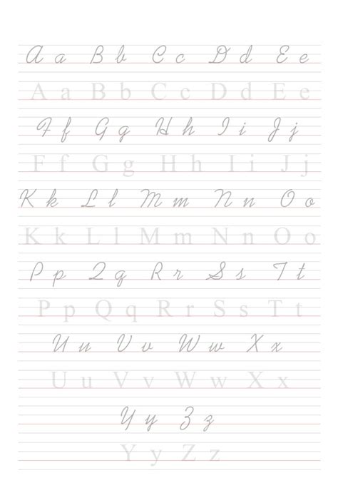 영어 알파벳 필기체 연습 소문자 Opqrst Alter A1