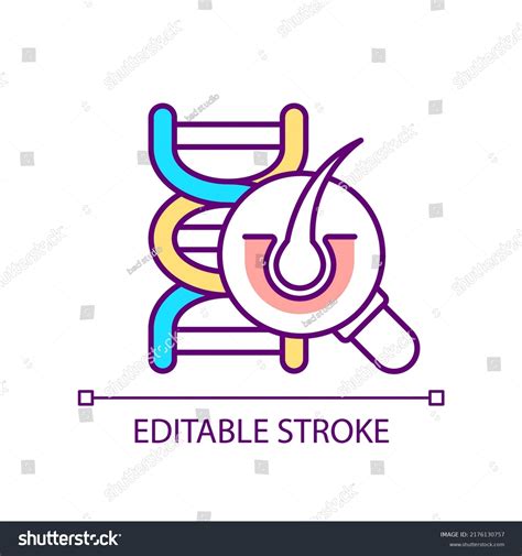 Dna Testing Rgb Color Icon Hair Stock Vector Royalty Free 2176130757 Shutterstock