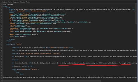 Ajax Json Javascriptserializer Maxjsonlength Exception But Very Small Payload Stack Overflow