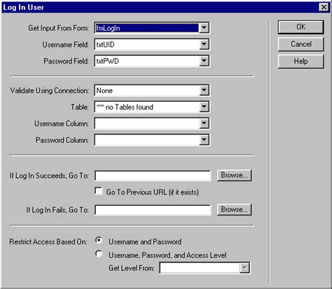 Macromedia Dreamweaver Ultradev Arrow Aircraft 4 Restricting Access To The Site