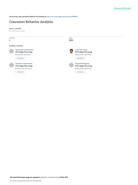 Consumer Behavior Analysis Download Free Pdf Consumer Behaviour Behavior