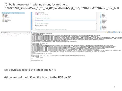 USB Bulk Device Application Not Working On TMDXLCDK Processors Forum Processors TI E E