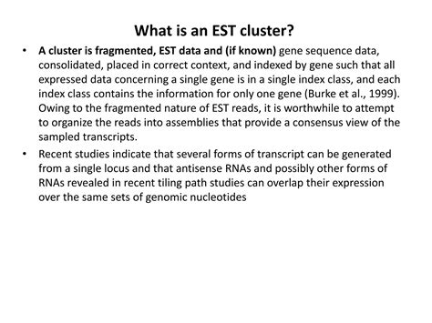 Est Clusteringppt Biological Sciences Science