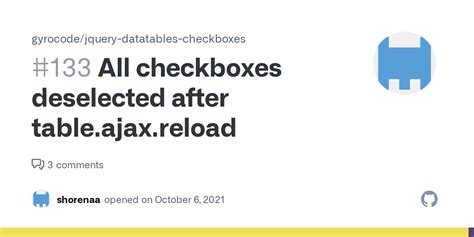 All Checkboxes Deselected After Table Ajax Reload Issue Gyrocode Jquery Datatables