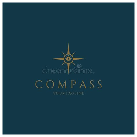 Compass Icon Isolated On Backgroundmodern Flat Compass Pictogram