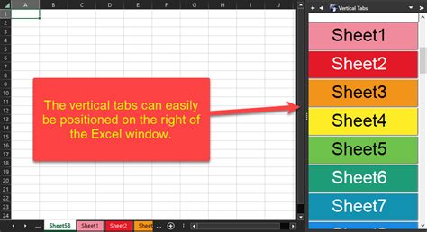 easy excel side tabs in color 2023