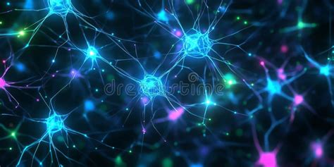 Glowing Neural Network Illuminated Connections And Interwoven