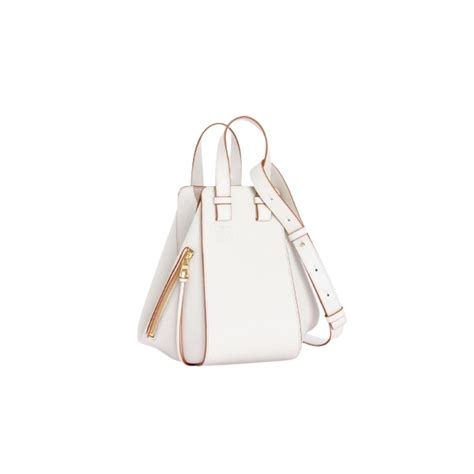 로에베 스몰 해먹백 소프트 그레인드 카프스킨 소프트 화이트