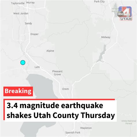 Abc4 Utah Breaking A Sizeable Earthquake Hit Near Utah Facebook