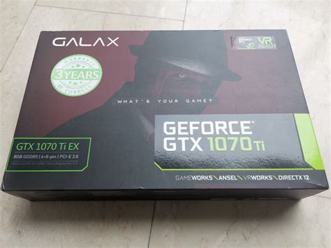 GALAX GTX 1070Ti EX 8GB GDDR5 6 8 Pin PCI E 3 0 Computers Tech Parts Accessories