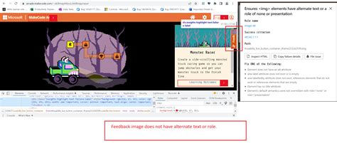 Programmatic Access Make Code Feedback Image Does Not Have
