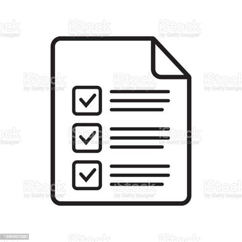 체크리스트 벡터 아이콘입니다 문서 아이콘입니다 그래픽 및 웹 디자인을 위해 흰색 배경에 고립 된 검은 색 그림 긴급 개념에 대한