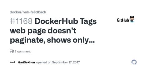 Dockerhub Tags Web Page Doesnt Paginate Shows Only Lowest 100 Tags
