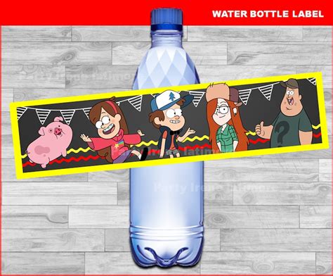 Gravity Falls Water Bottle Labels Instant Download Gravity Etsy New Zealand