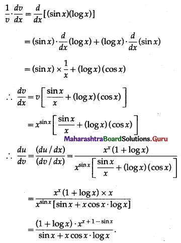 Differentiation Class Maths Exercise Solutions Maharashtra Board Maharashtra Board