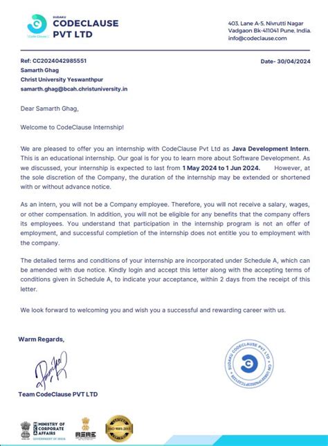 Samarth Ghag On Linkedin Internship Javadevelopment Remotework