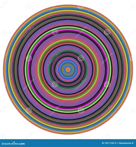 Colorful Abstract Graphic Circle Circular Movement Radial Dynamic