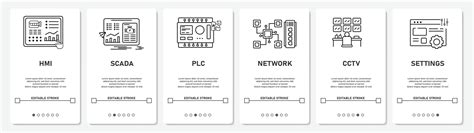 Premium Vector Ui Development Digital Menu Hmi Scada Plc Network
