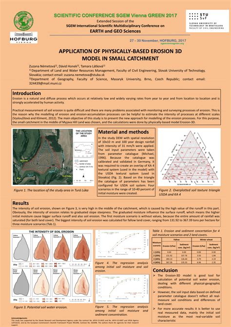 Pdf Application Of Physically Based Erosion 3d Model In Small Catchment