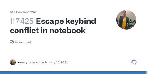 Escape Keybind Conflict In Notebook Issue VSCodeVim Vim GitHub
