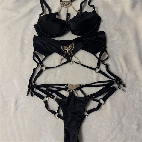 Adele Set Honey Birdette Bra 12d Suspender M Briefs Depop