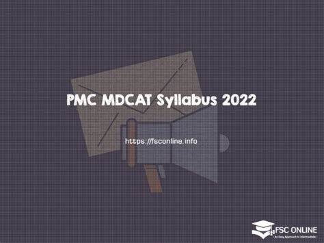 PMC MDCAT Syllabus Download PDF