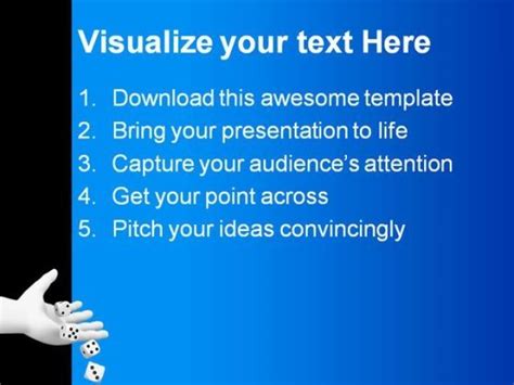 dice rolling from hand game powerpoint themes and powerpoint slides 0211