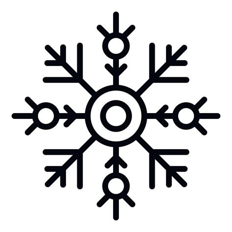 Celebration Snowflake Icon Outline Style 15264189 Vector Art At Vecteezy