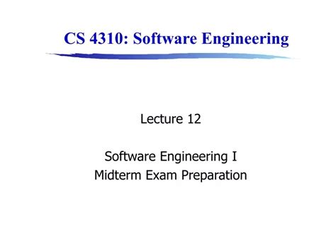 ppt software engineering midterm exam preparation sdlc and