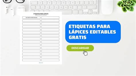 Etiquetas Para Lápices Editables Gratis Didocu