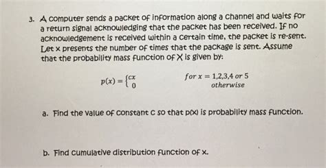 solved 3 acomputer sends a packet of information along a