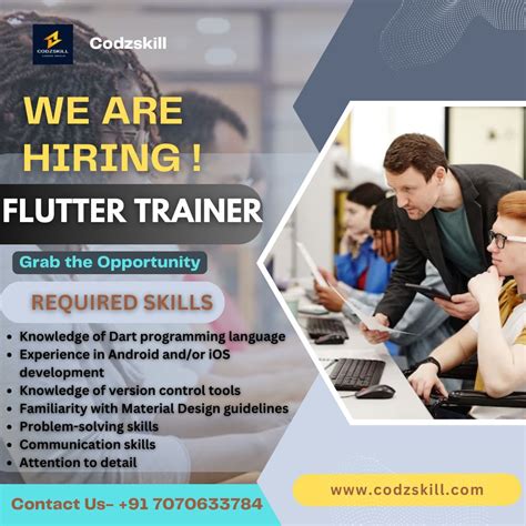 Codzskill On Linkedin Flutterdeveloperjobs Fluttertrainingjobs Fluttermentorship