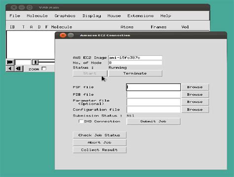 A Snapshot Of The VMD Amazon Plugin Showing Compute Nodes Have Been Download Scientific