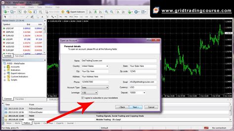 Grid Trading System How To Open Practice Demo Account In Mt4