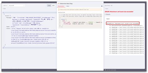RangeError Maximum Call Stack Size Exceeded In Function Node N N V Questions N N