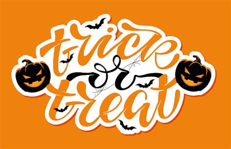 질감 배경에 설정 손 스케치 문자 해피 할로윈 파티 배너 디자인 인쇄 포스터용 템플릿 해피 할로윈 문자 타이포그래피 포스터입니다 과자 안 주면 장난칠 거예요 10월에 대한