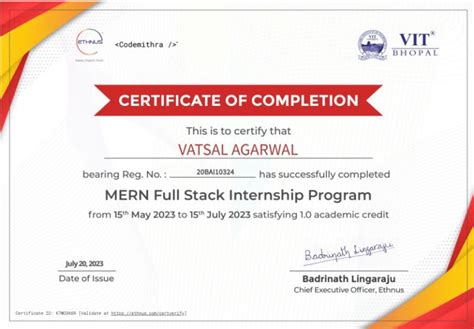 Mern Full Stack Internship Internmithra
