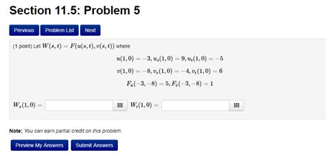 Solved Section 115 Problem 5 Previouss Problem List Next 1