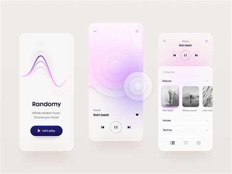 Random Player App Interface Design App Design App Design Layout