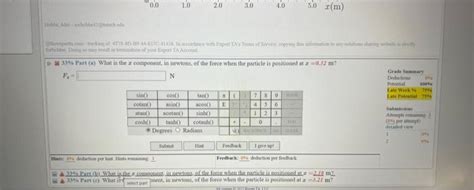 Solved Problem A Particle Of Mass M Is Subject To A Chegg
